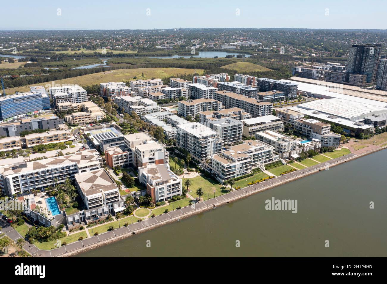 Sydney suburb of Wentworth point on the Parramatta river Stock Photo ...