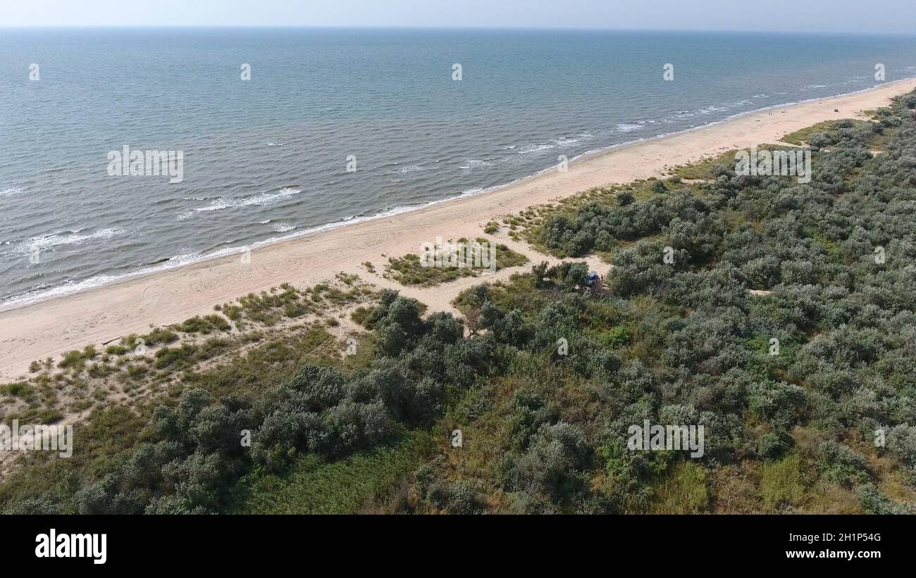 Top view of the Sea of Azov. Seaside Resort Stock Photo - Alamy