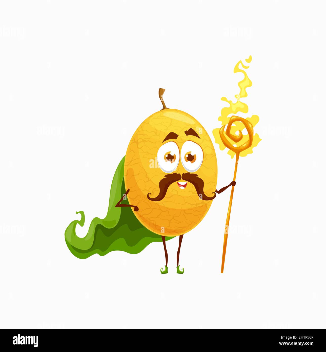 Magician citrus lemon cartoon character isolated funny fruit wizard in ...