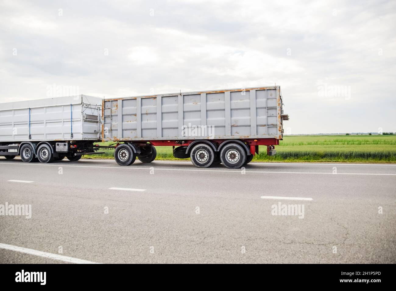 Freight vehicles on the track. Freight car. Truck Stock Photo - Alamy