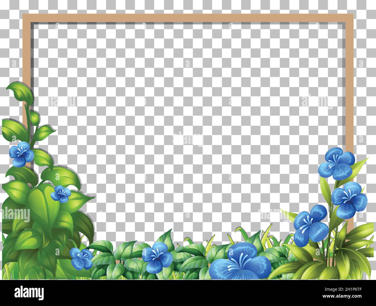 Nature plants frame transparent background illustration Stock Vector ...