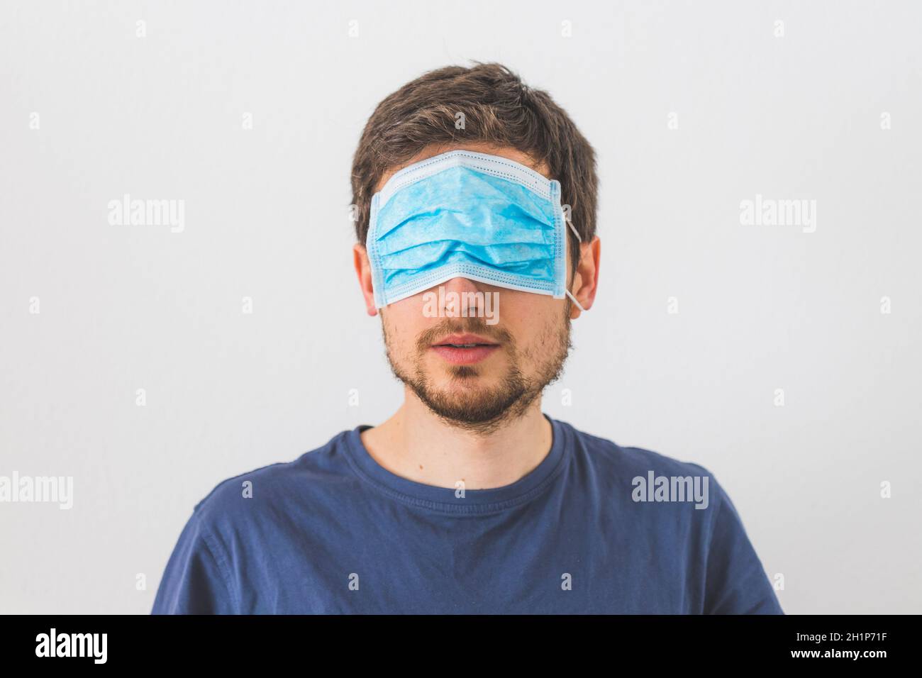 Covid mask over eyes hi-res stock photography and images - Alamy