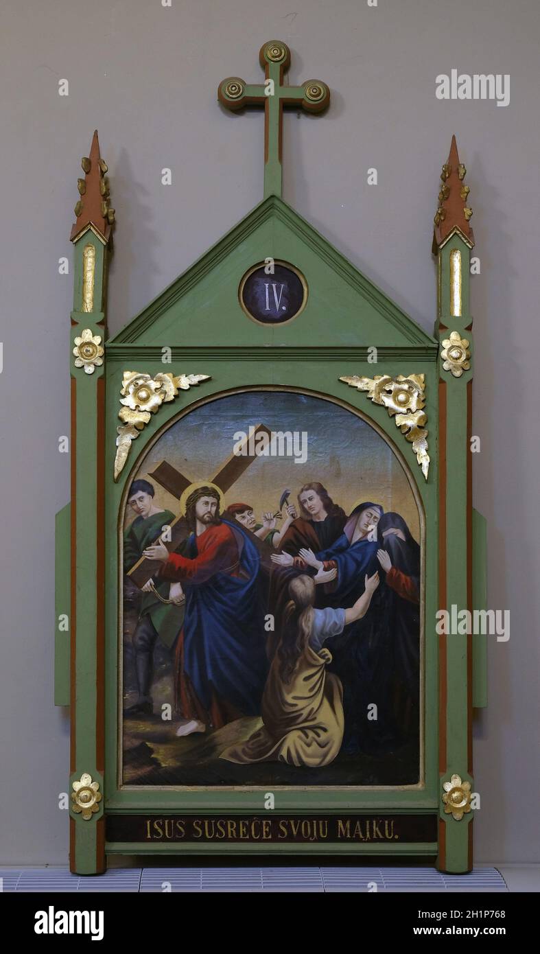 Jesus meets 4th station cross hi-res stock photography and images - Alamy