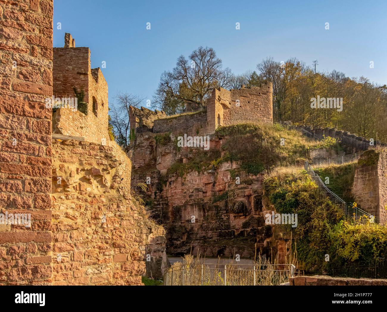 evening scenery around Wertheim Castle in Southern Germany Stock Photo ...