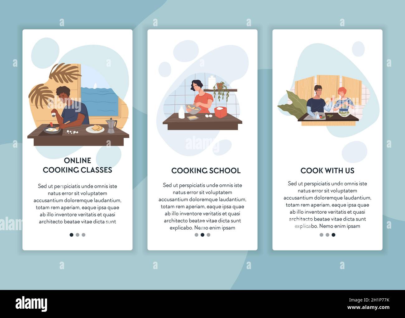 Woman teaching cooking class Stock Vector Images - Alamy