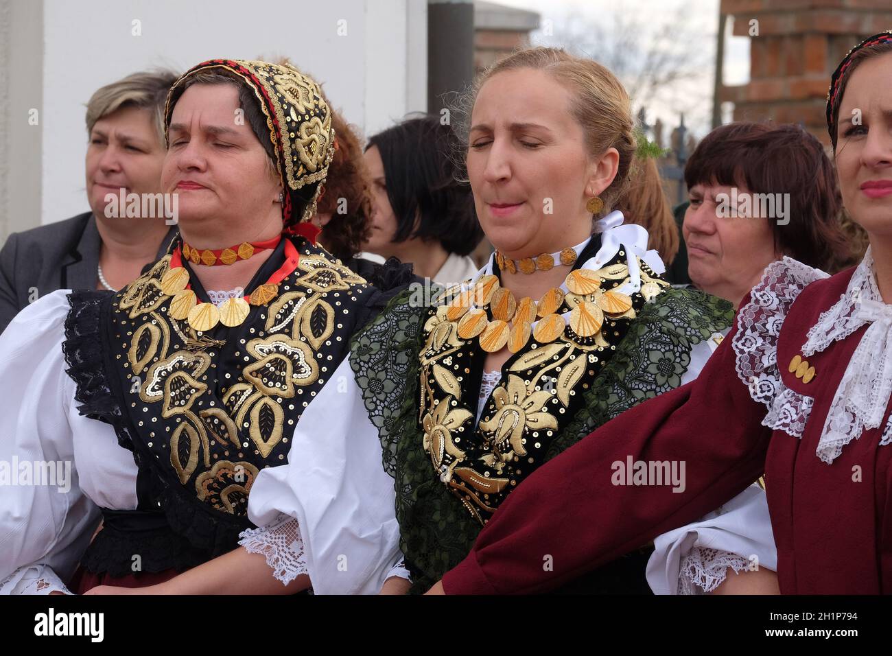 People sing and dance after the Mass on Thanksgiving day in Stitar ...