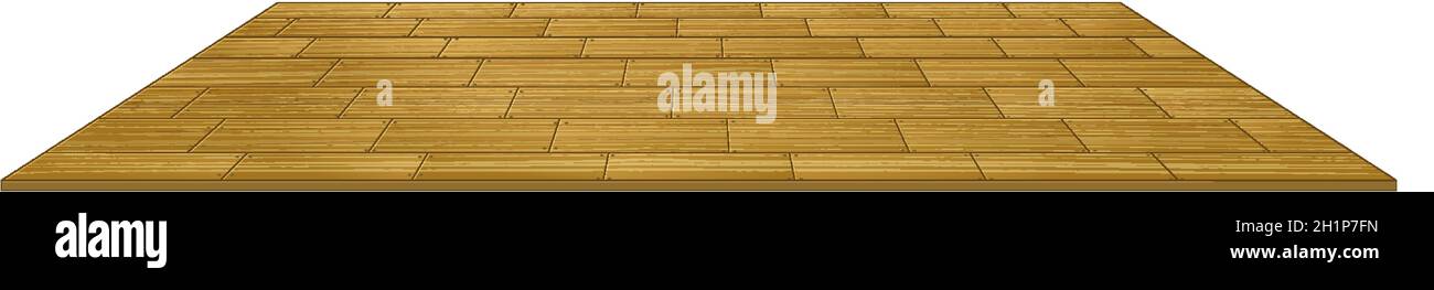 Wooden floor tiles isolated on white background illustration Stock ...
