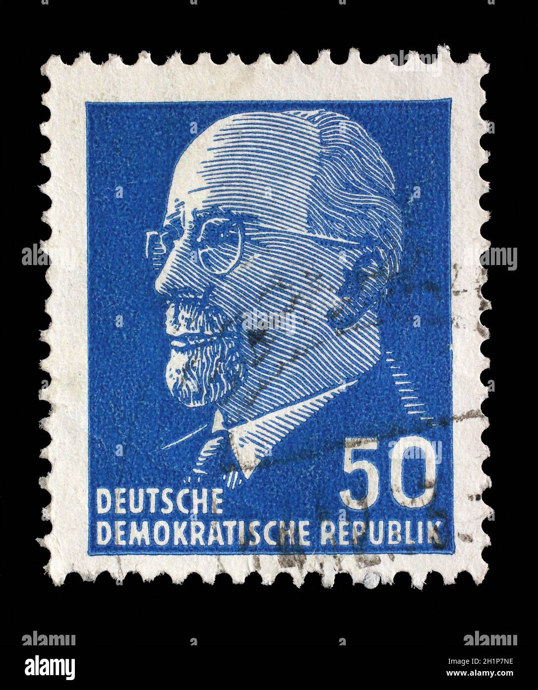 Stamp printed in German Democratic Republic - East Germany shows ...