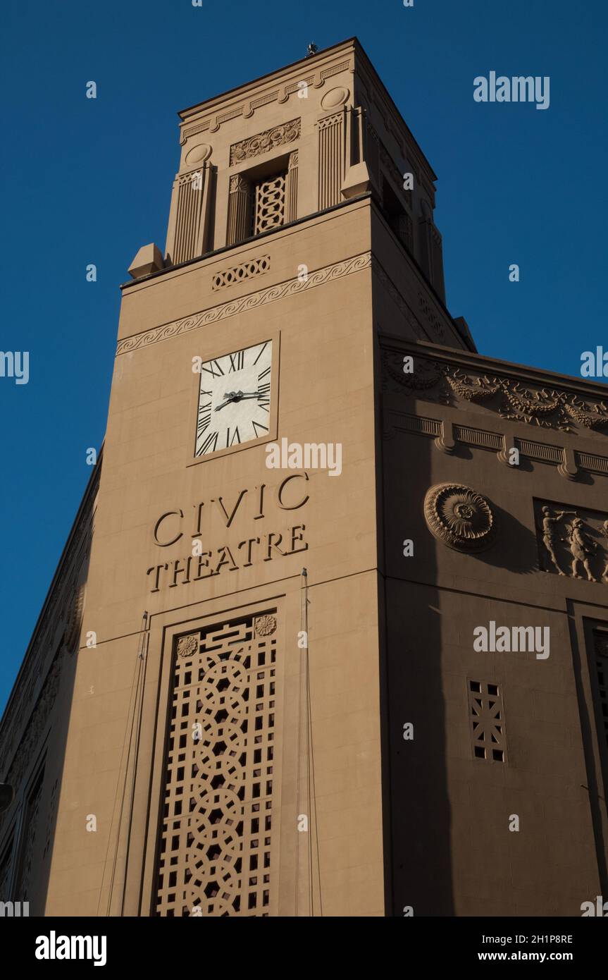 Front of the Auckland Civic Theatre. Auckland. North Island. New ...