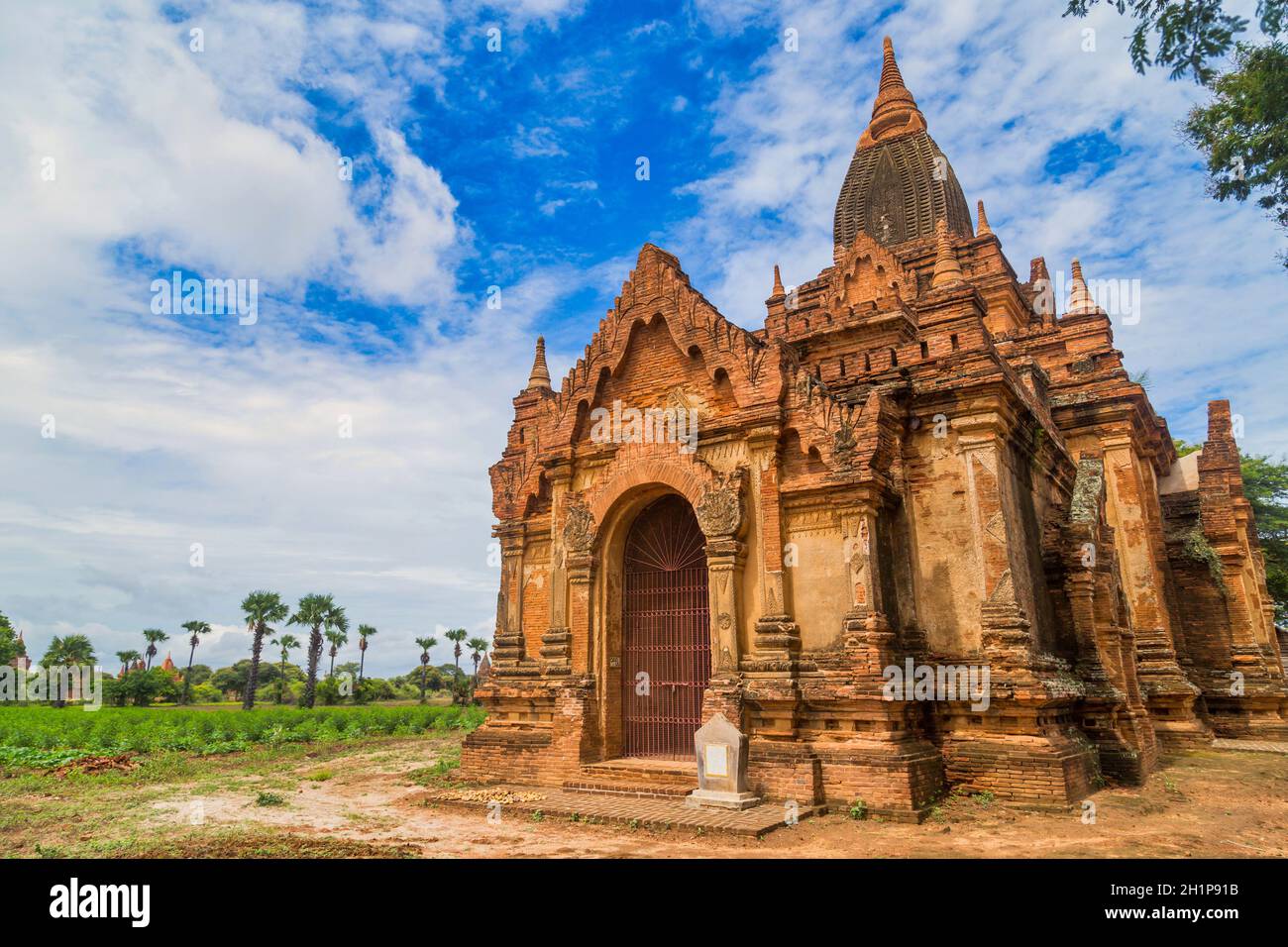 Ancient temple in Bagan, Myanmar. Bagan is an ancient city in central ...
