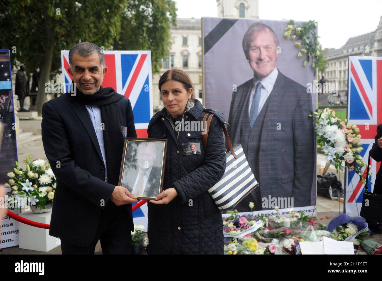 London, UK. 18th Oct, 2021. Iranians show respect for Sir David Amess ...