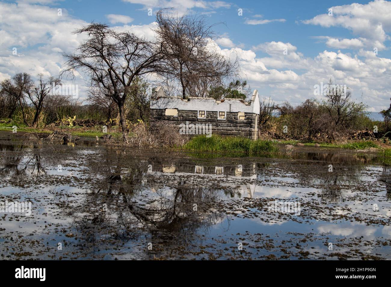 A view of submerged buildings of Baringo Mixed Secondary School after ...