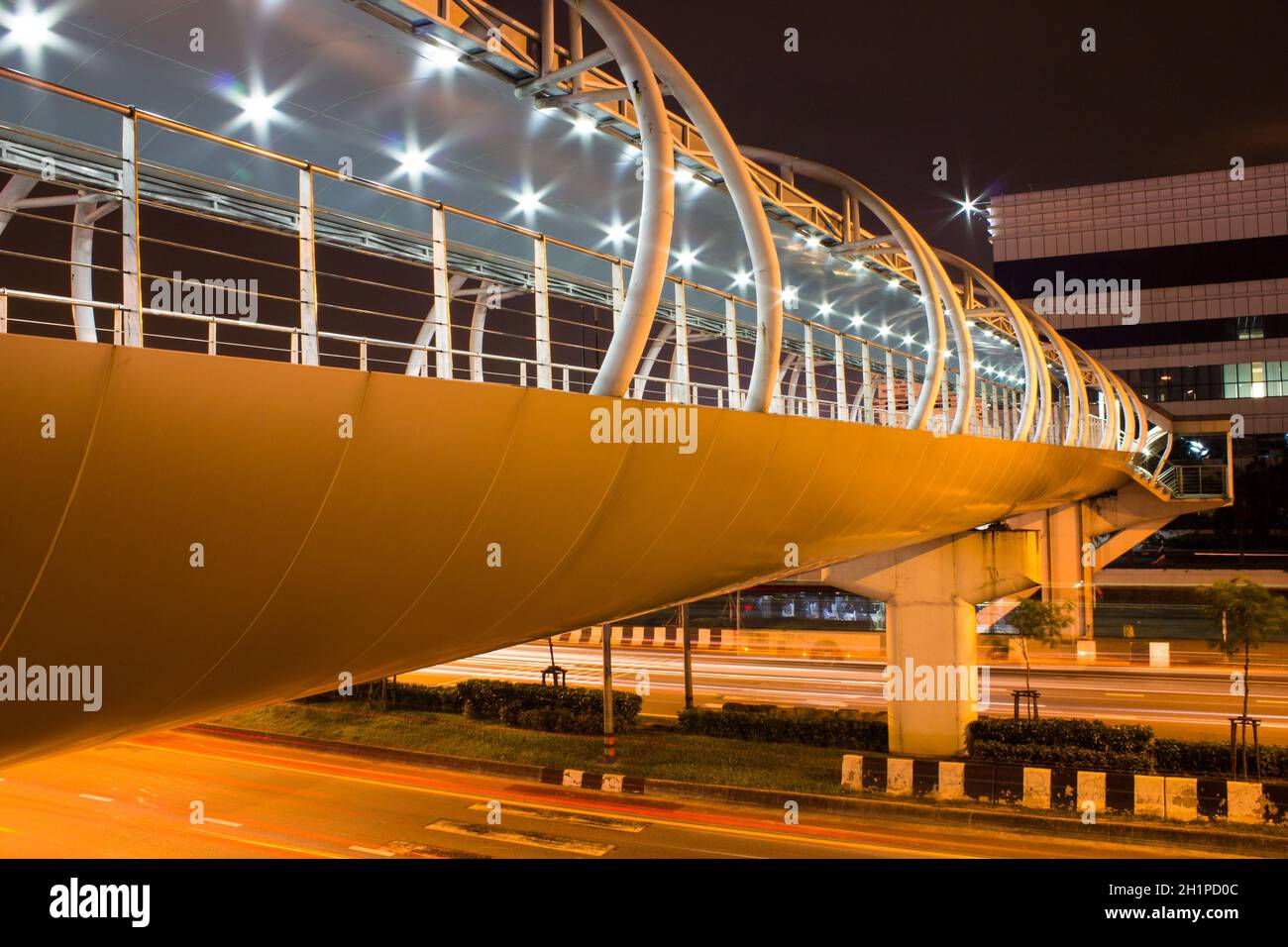 modern Overpass at Night Stock Photo - Alamy