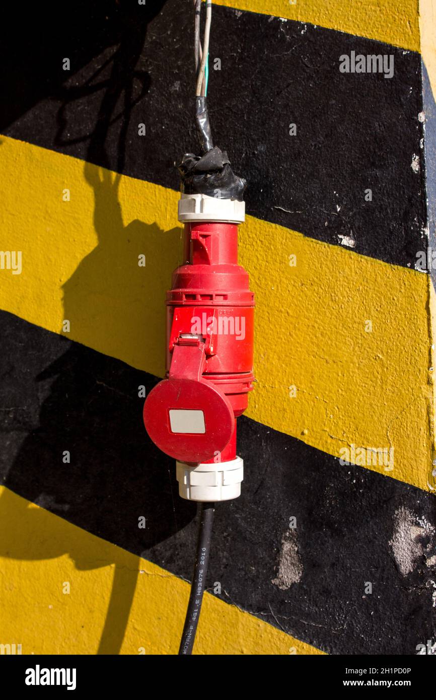 main Power Plug electric building Stock Photo - Alamy