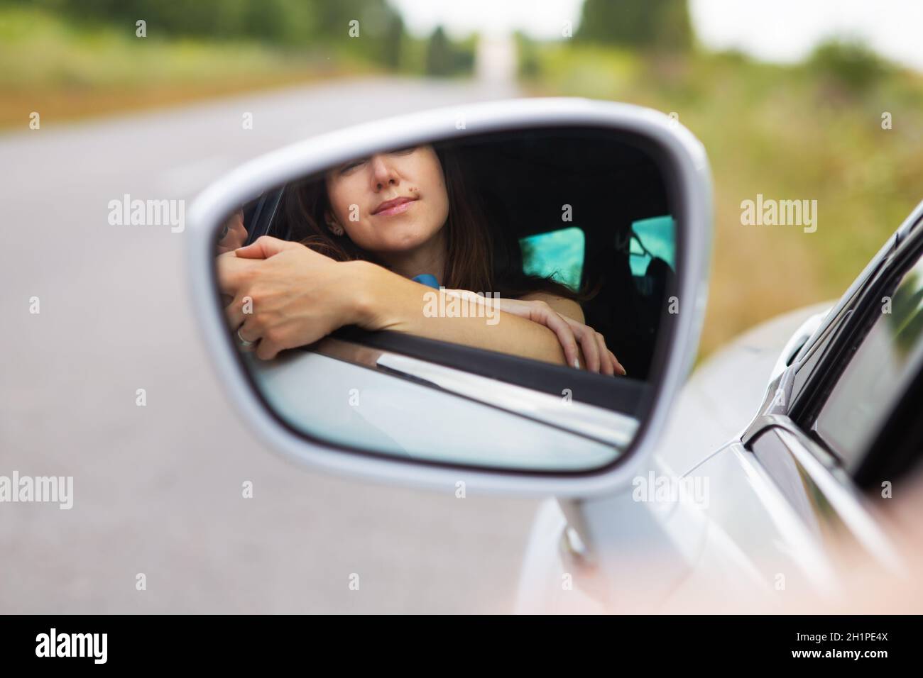 Right On The Side Of Road In The Us Driving