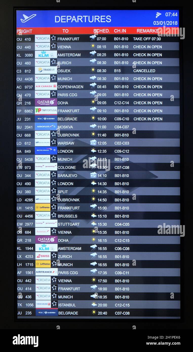 Zagreb airport terminal hi-res stock photography and images - Alamy