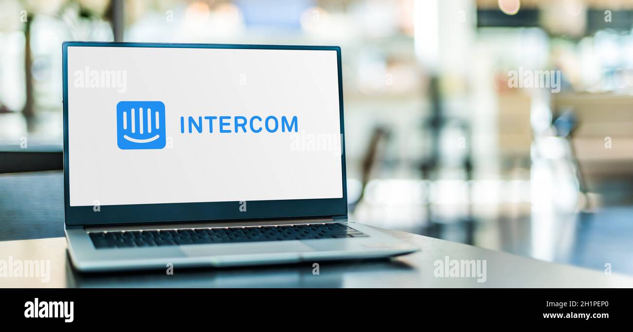 Intercom logo hi-res stock photography and images - Alamy