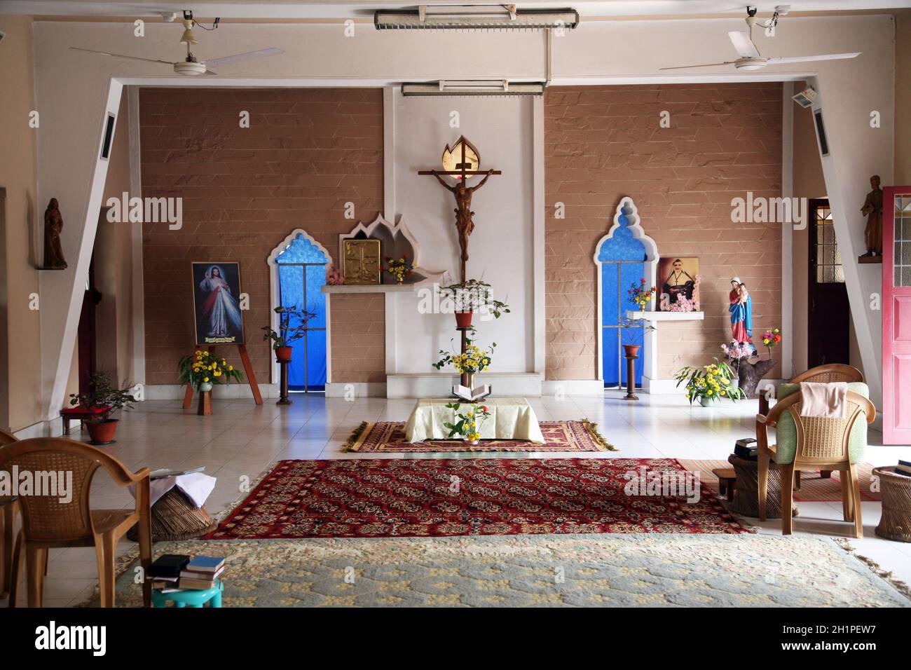 Chapel in Little Flower Convent in Basanti, West Bengal, India Stock ...