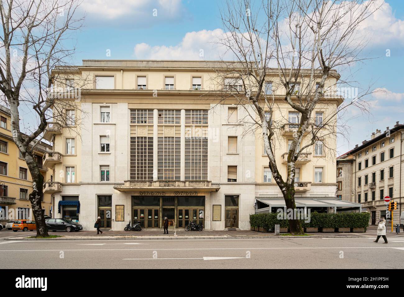Udine, Italy. February 2 2021. the seat of the former Odeon cinema in ...