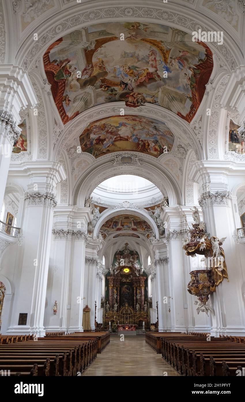 Basilica of St. Martin and Oswald in Weingarten, Germany Stock Photo ...