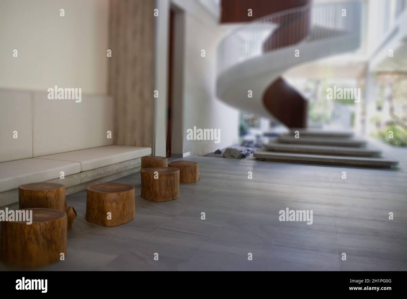 White curve stair office building, stock photo Stock Photo - Alamy