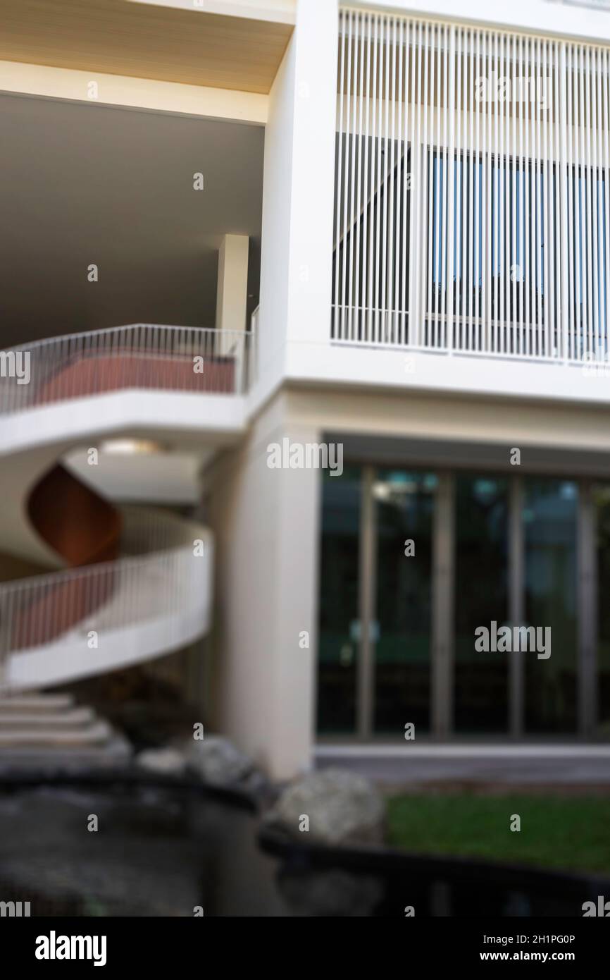 White curve stair office building, stock photo Stock Photo - Alamy