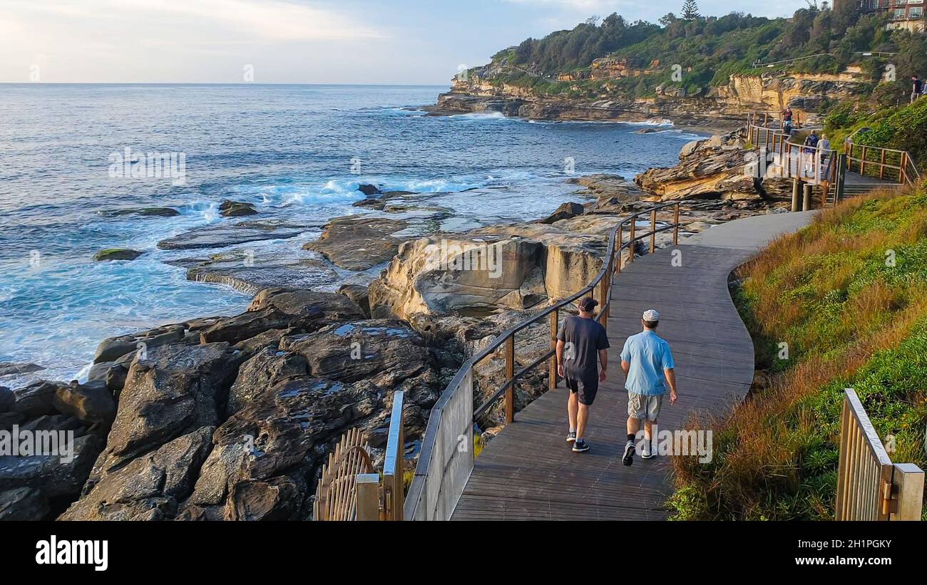 Bondi to Bronte walk path shot Stock Photo - Alamy