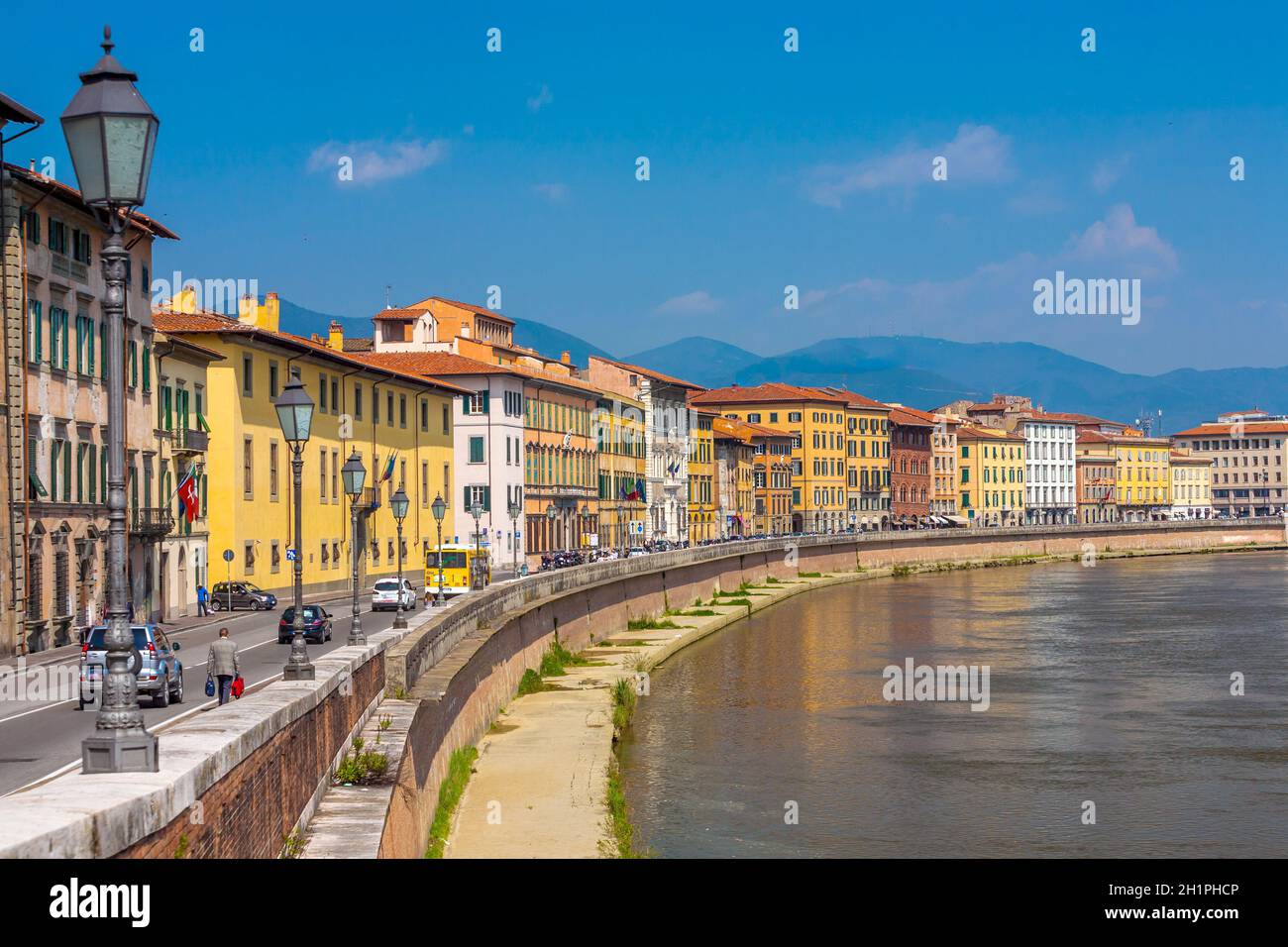 Old architecture and river Arno , Pisa, Italy Stock Photo - Alamy