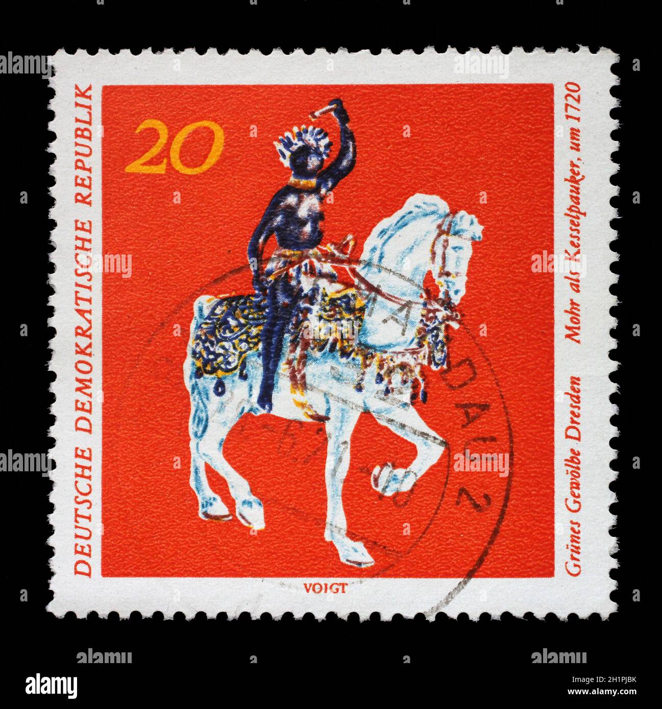 Stamp printed in GDR from the Art, The Grnes Gewolbe Dresden issue ...