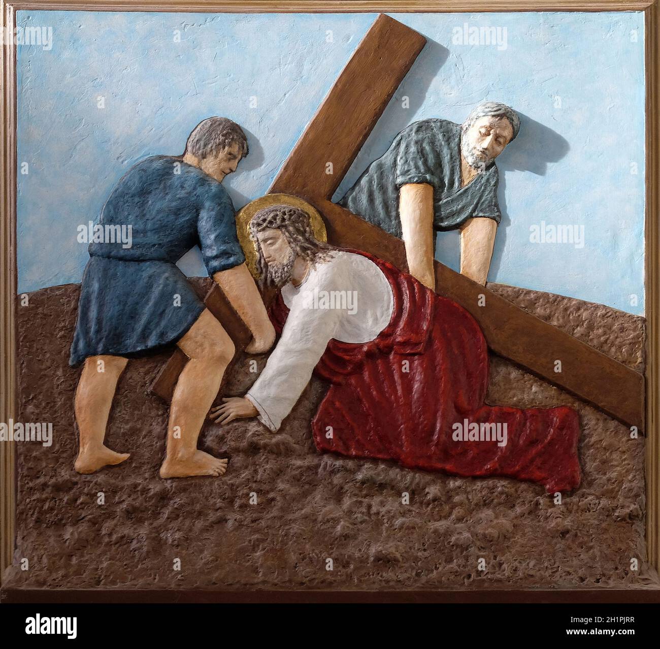9th Stations of the Cross, Jesus falls the third time, church of ...