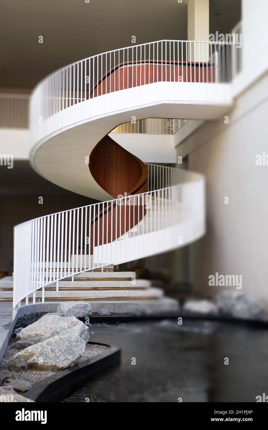 White curve stair office building, stock photo Stock Photo - Alamy