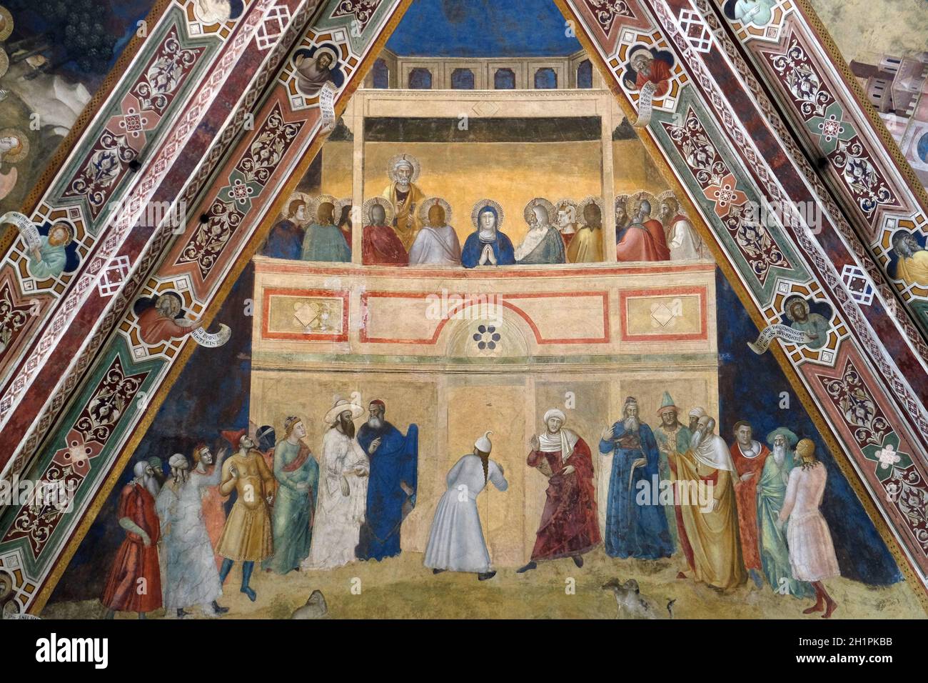 The Descent of the Holy Spirit, fresco by Andrea Di Bonaiuto, Spanish ...