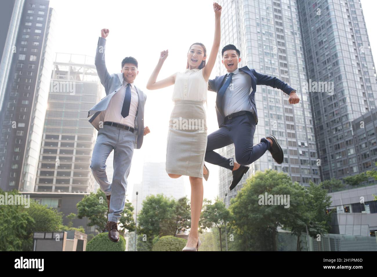 Team jumping hi-res stock photography and images - Alamy