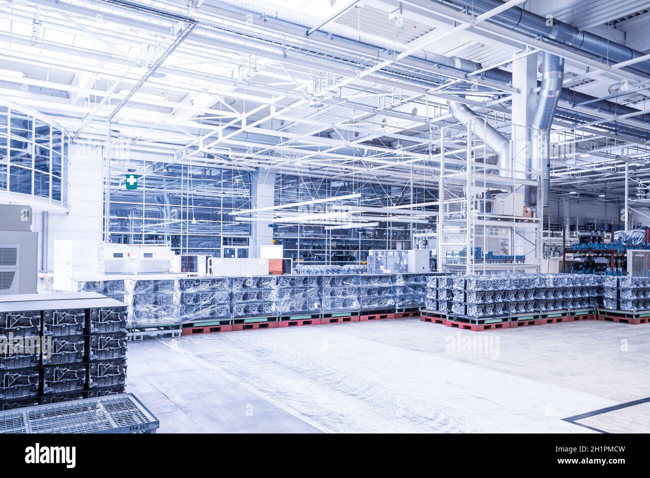 Spare parts of engine in a car factory Stock Photo - Alamy