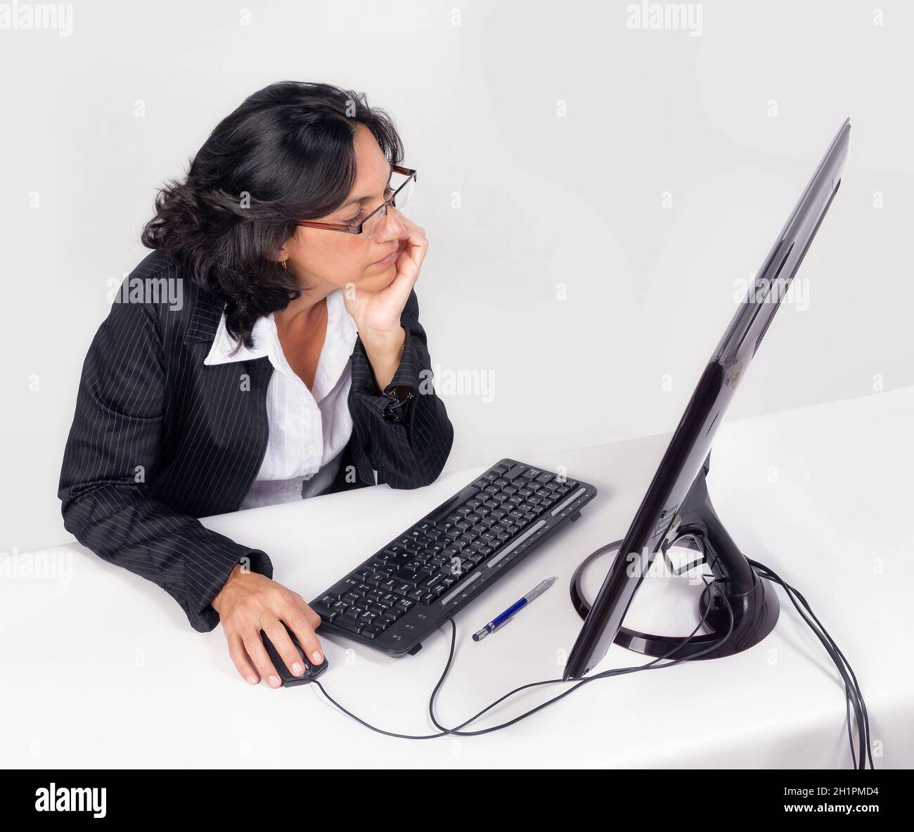 Executive woman working Stock Photo - Alamy