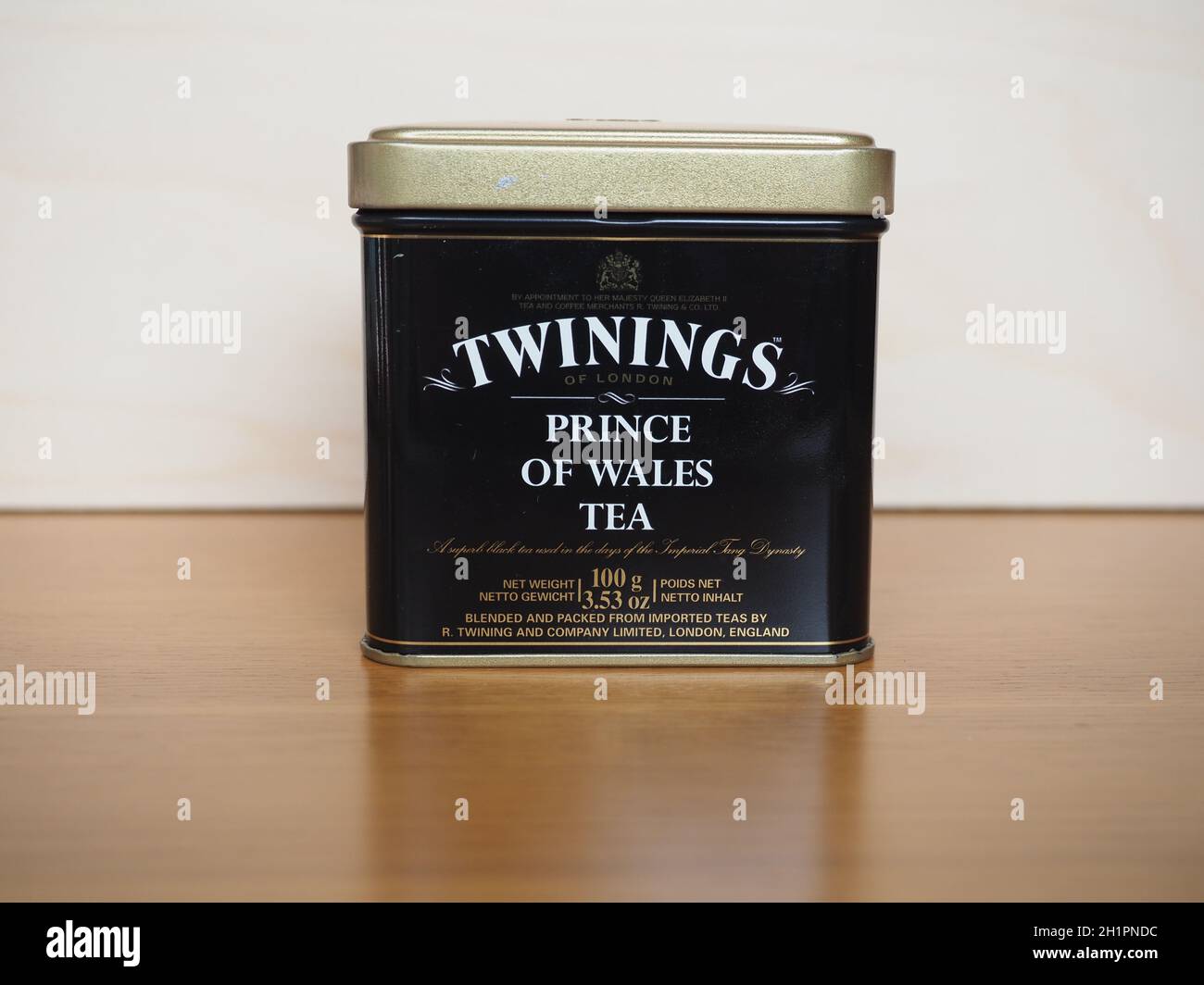 LONDON, UK - CIRCA FEBRUARY 2021: Box of Twinings loose Prince of Wales ...