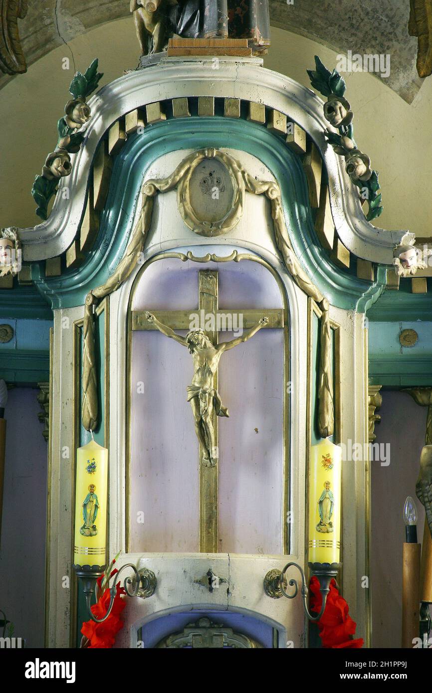 Crucifixion on the high altar in the parish church of Sveti Antun ...