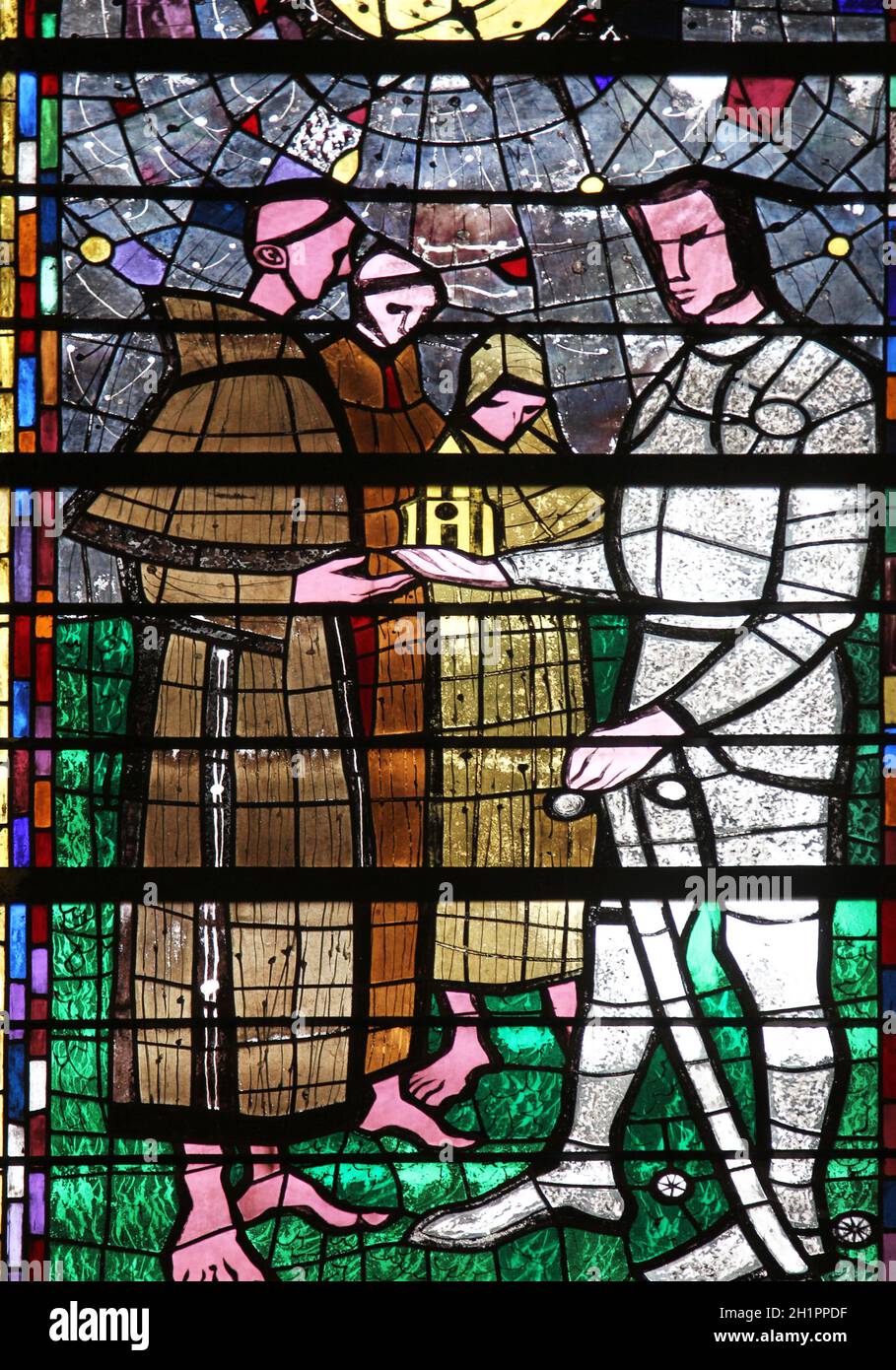 Nikola Frankopan with Franciscans, stained glass window in Saint ...