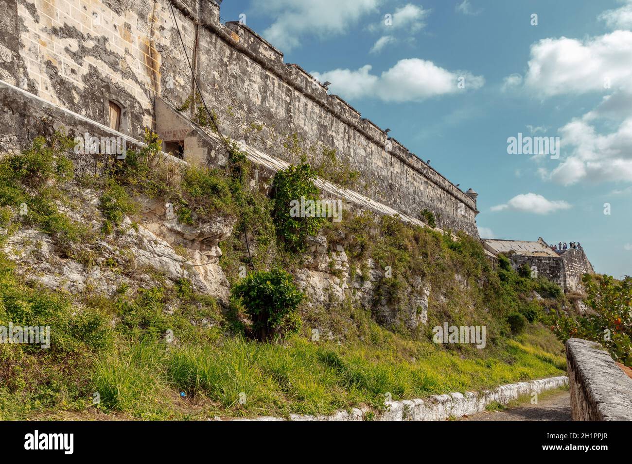 Construction in the form of a fortress or an ancient stone castle Stock ...