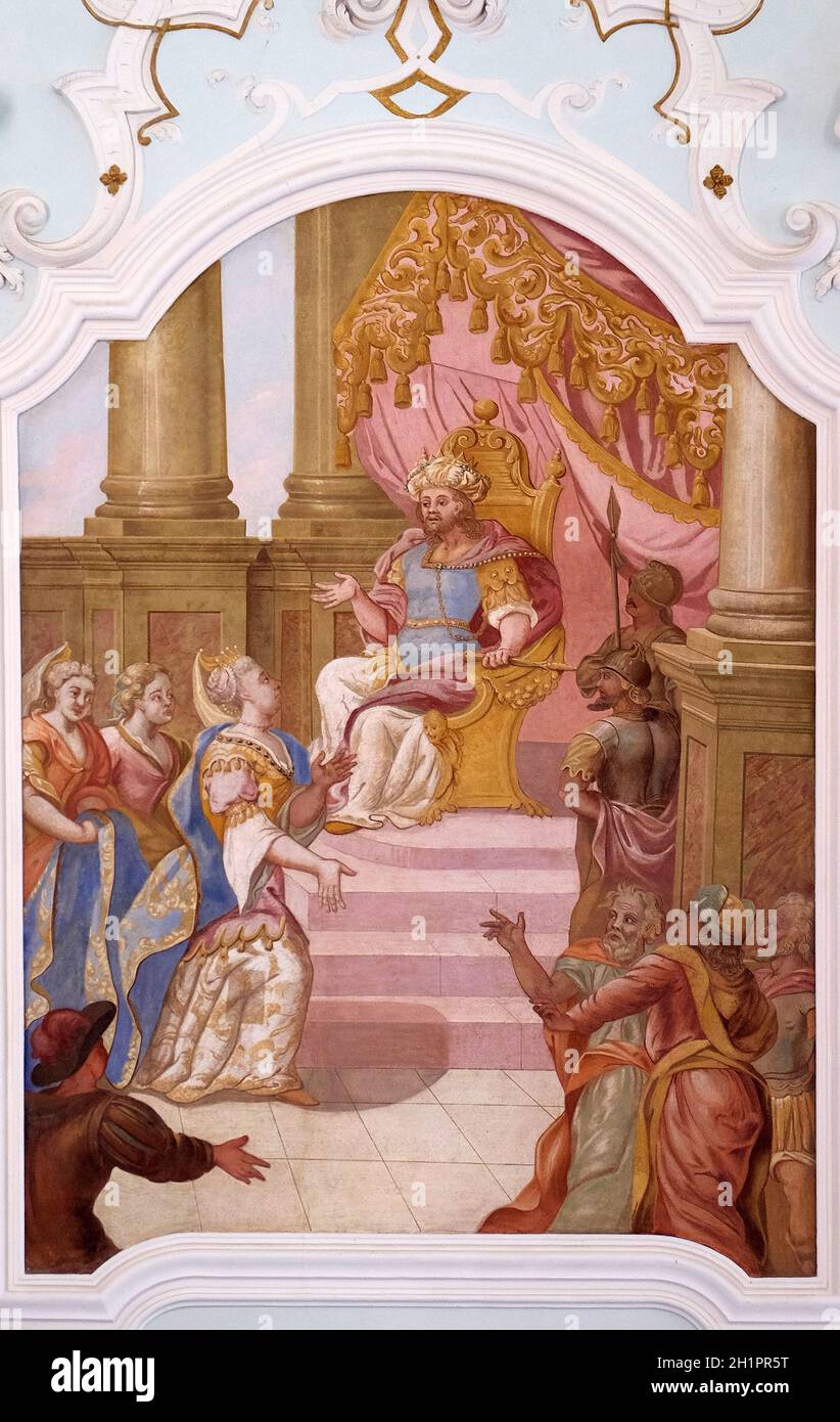 Ceiling frescoe by Johann Adam Remele in Joseph Hall, Cistercian Abbey ...