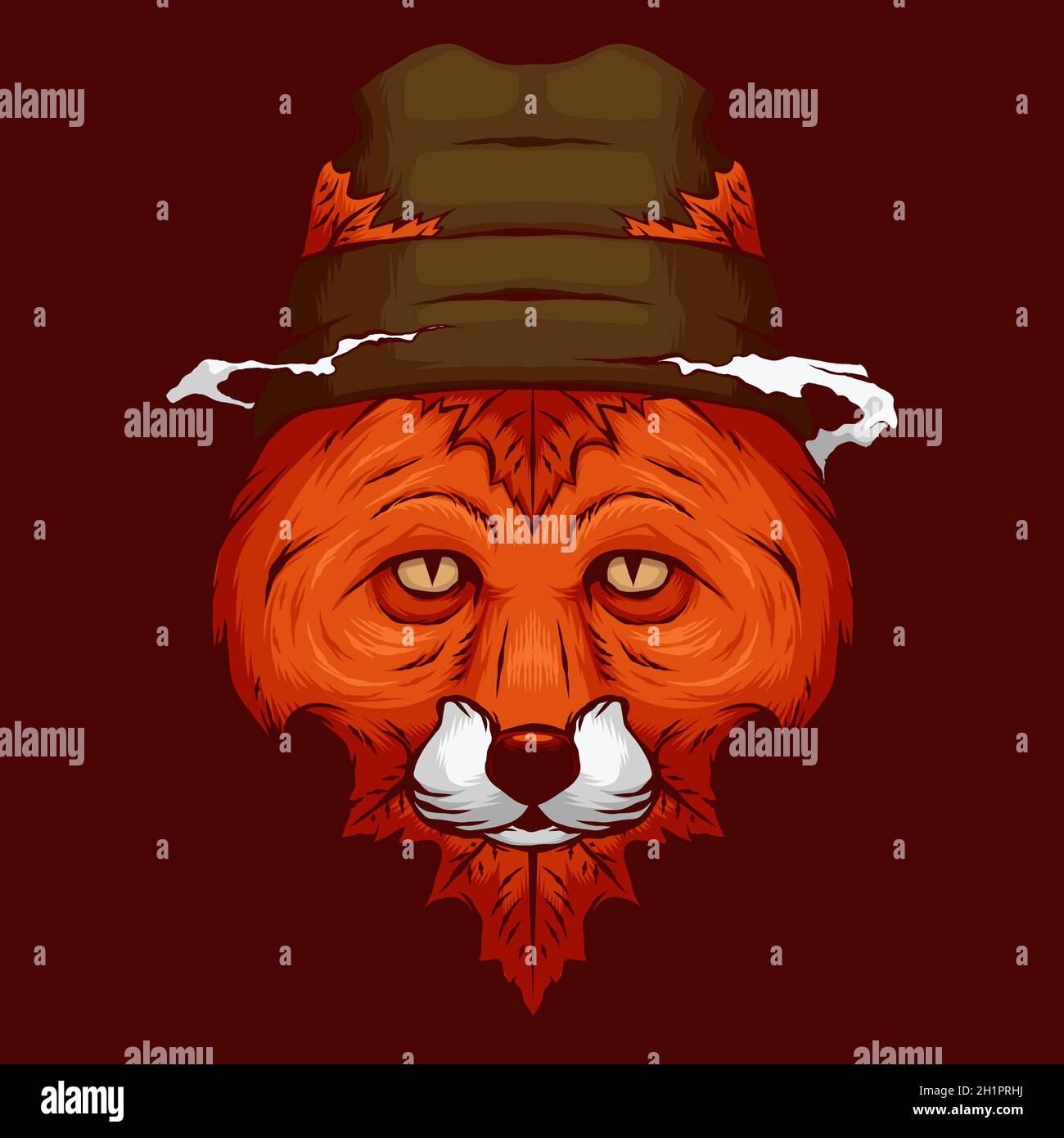 ILLUSTRATION OF LEAF FOX AUTUMN FOR T-SHIRT Stock Vector Image & Art ...
