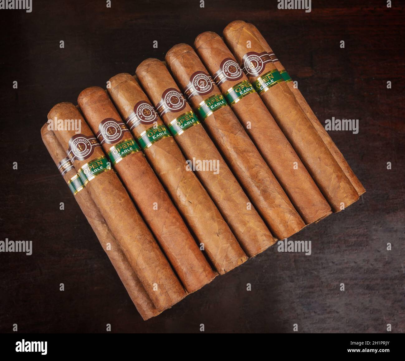 A group of Open eagle Montecristo cuban cigars Stock Photo - Alamy