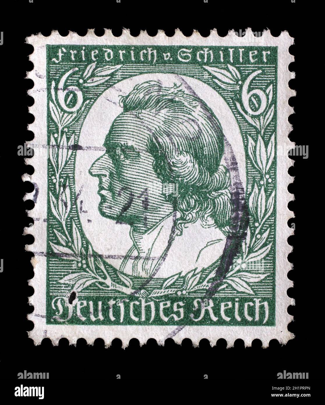 Stamp printed in Germany shows image of Johann Christoph Friedrich von ...