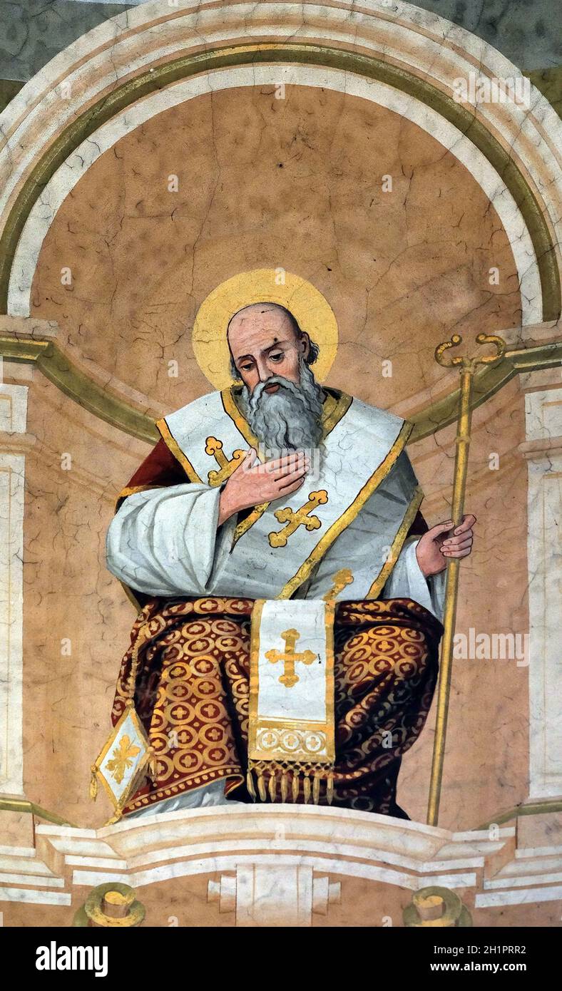 Basil of Caesarea, also called Saint Basil the Great, fresco on the ...