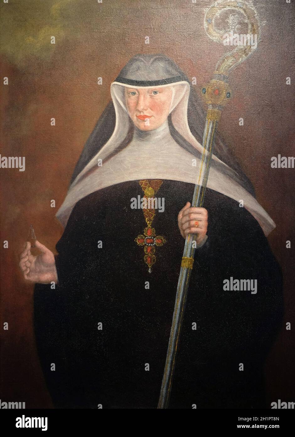 Saint Walburga, altarpiece in the church of St. Agatha in Schmerlenbach ...