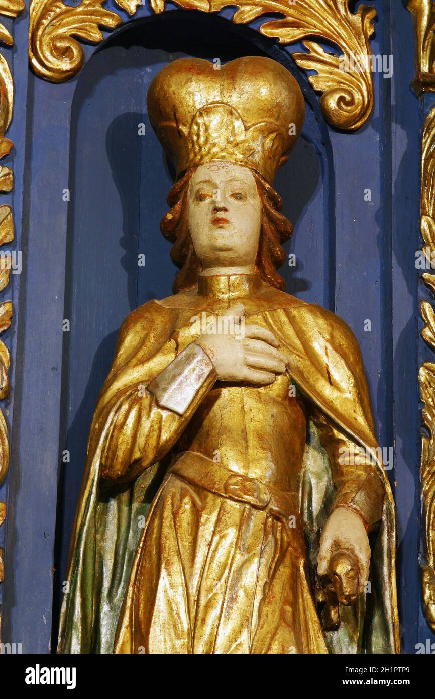 Saint Emeric, statue on the high altar in the Parish church of St ...