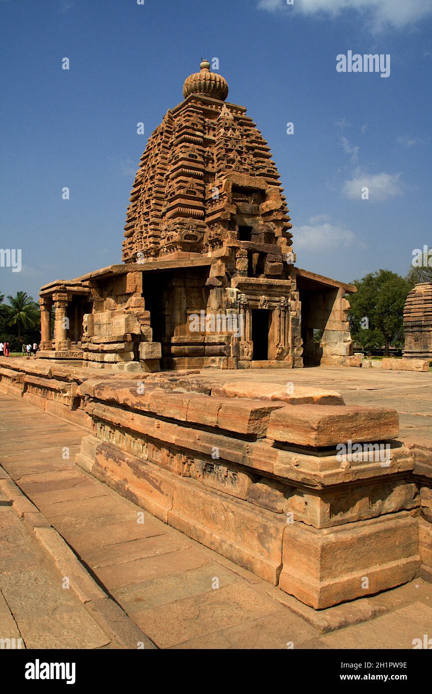 Frontal view of Galaganath Temple at Pattadakal in Bagalkot District ...