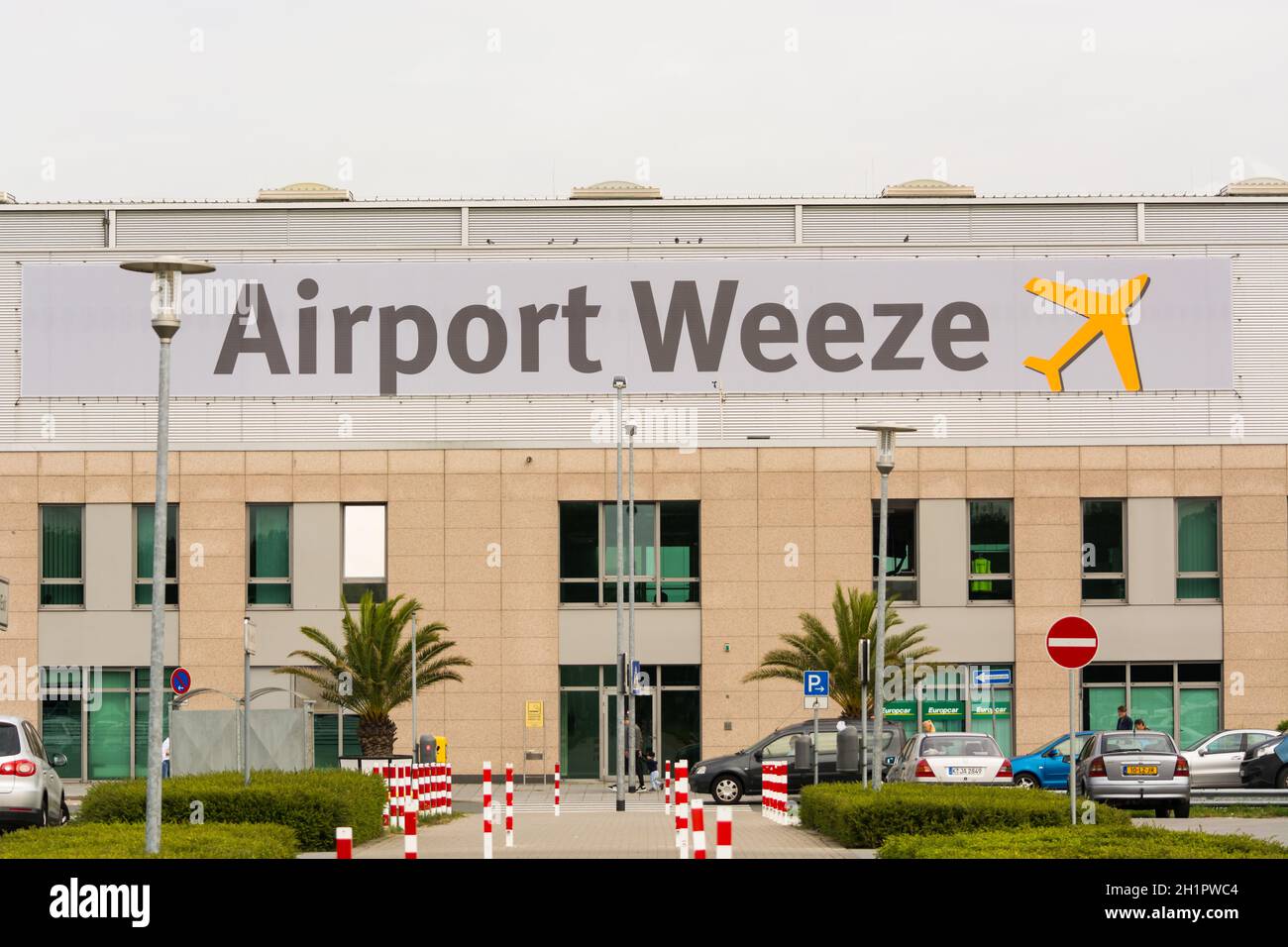 WEEZE, NRW, GERMANY - SEPTEMBER 10, 2018: Entrance area of regional ...