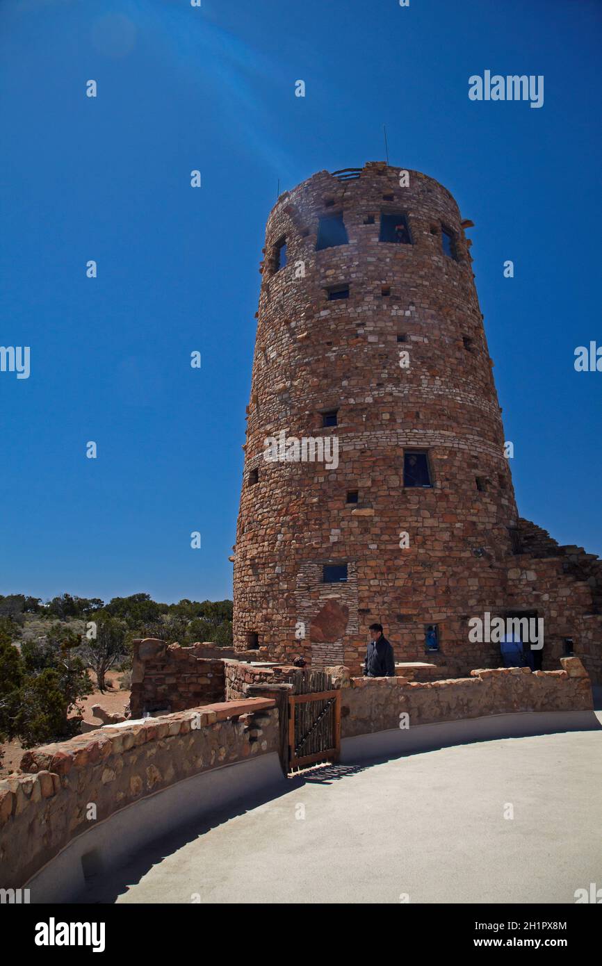 Grand Canyon and Watchtower (1932), Desert View, East Rim Drive, Grand ...
