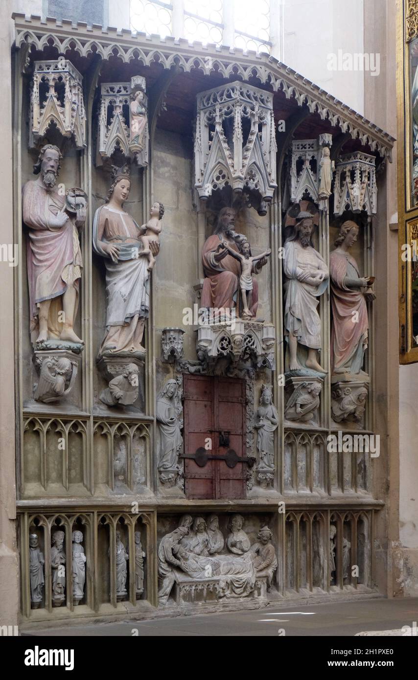 Tabernacle in St James Church in Rothenburg ob der Tauber, Germany ...